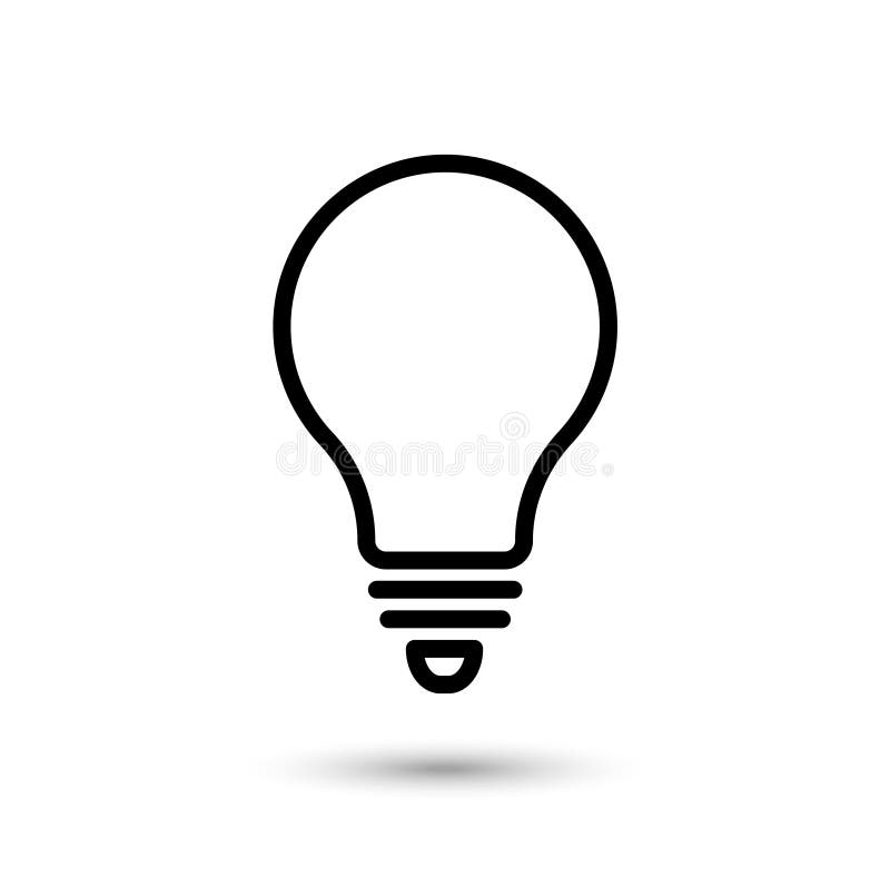 Lamp Icon. Bulb Vector Icon Stock Illustration - Illustration of ...