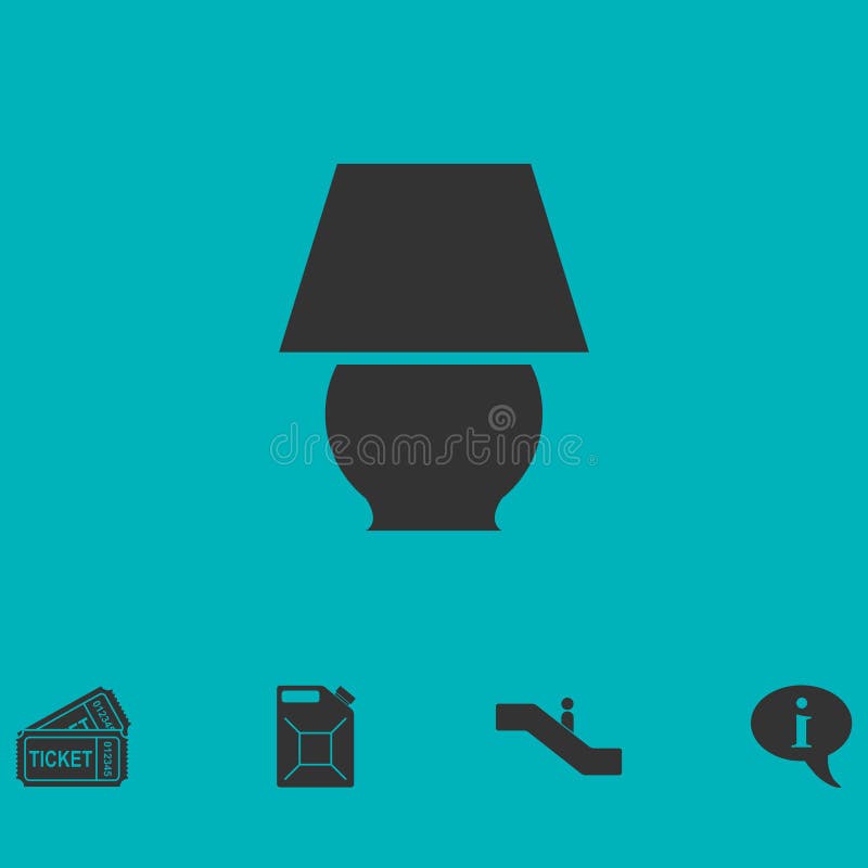 Lamp icon flat stock vector. Illustration of modern - 137895331