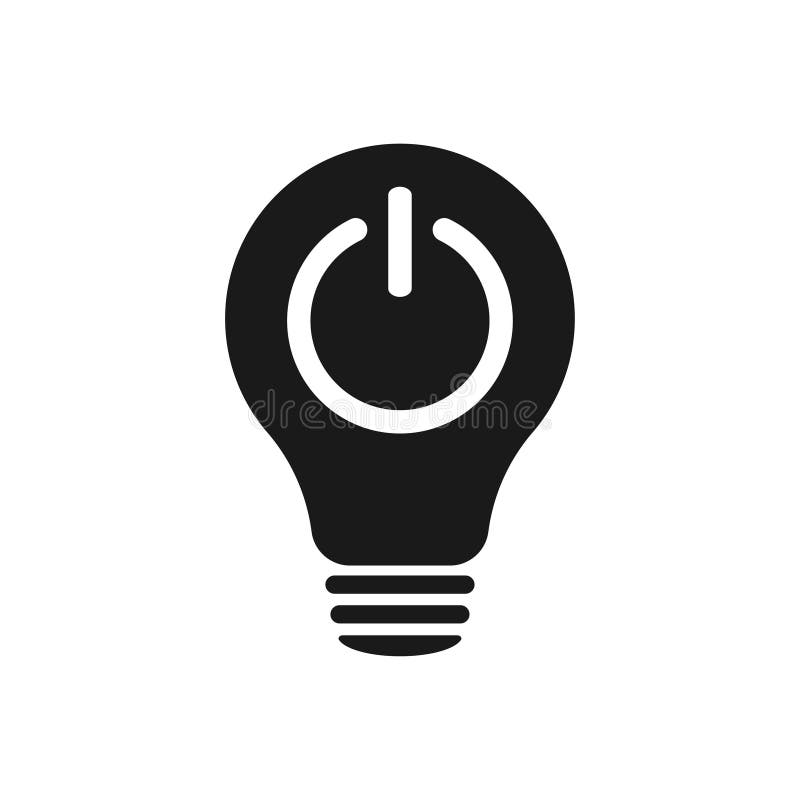 Lamp Icon. Idea Lamp Icon. Switch on Switch Off Stock Illustration ...