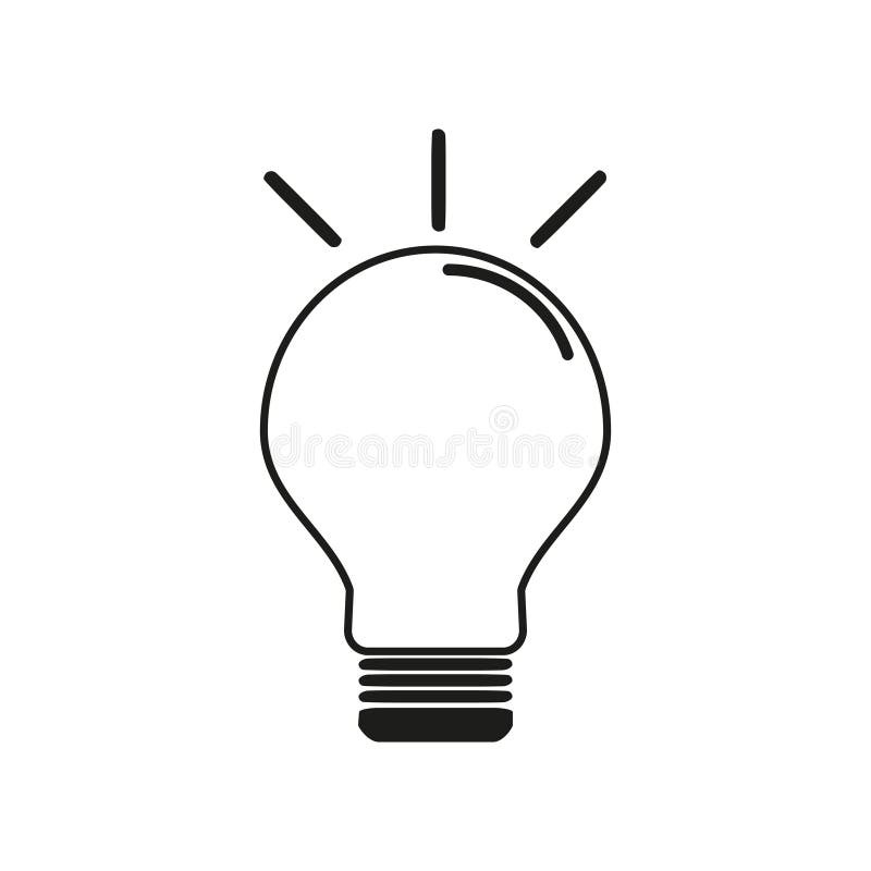 Lamp icon with line stock vector. Illustration of illuminated - 108898223