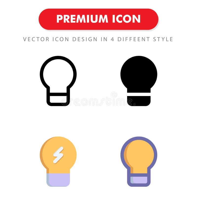 Lamp Icon Isolated on White Background. for Your Web Site Design, Logo ...