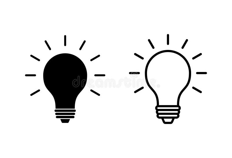 Lamp Icon . Light Bulb Icon Vector. Idea Symbol Stock Vector ...