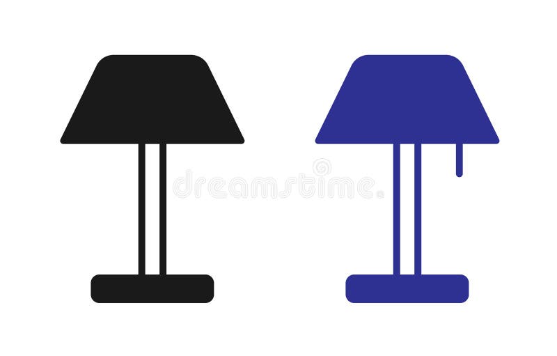 Lamp Icon Set Vector Illustration. Flat Lamp Icon Stock Vector ...