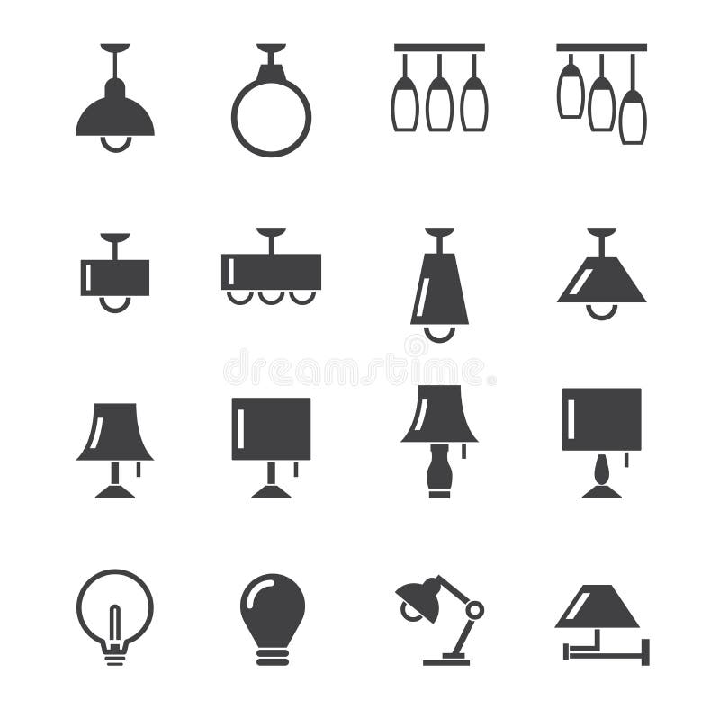 Lamp icon stock vector. Illustration of lamp, bulb, exterior - 45966572