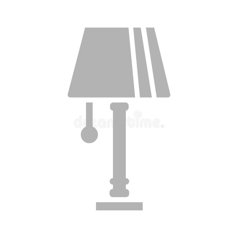 Lamp Icon on a White Background, Vector Illustration Stock Vector ...