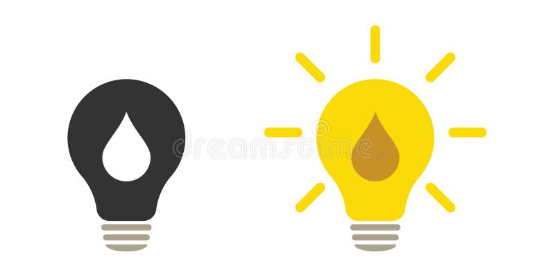 Lamp Icons Set. Collection of Lamp Icons with a Drop. Alternative ...