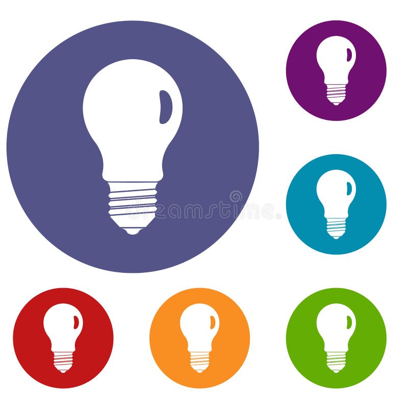 Lamp icons set stock vector. Illustration of innovation - 96494068