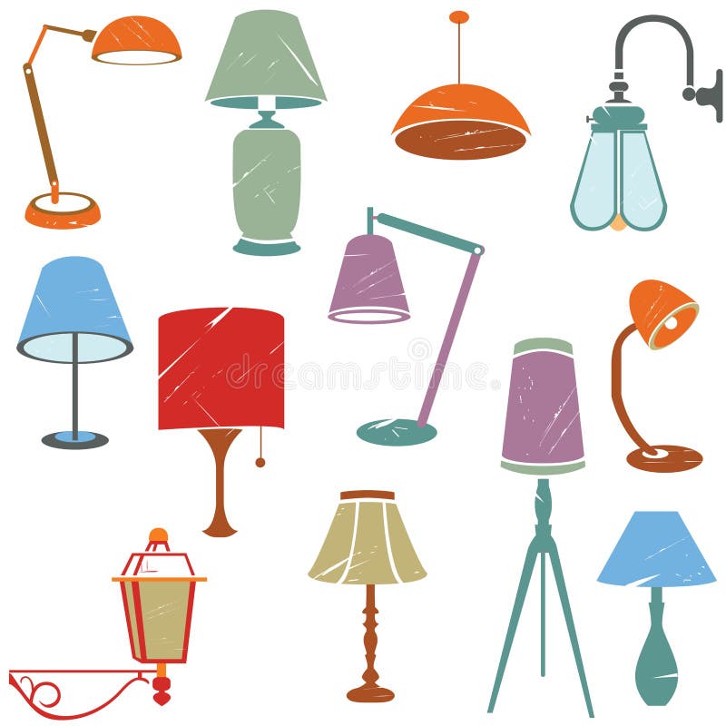 Lamp icons stock illustration. Illustration of decoration - 36447259