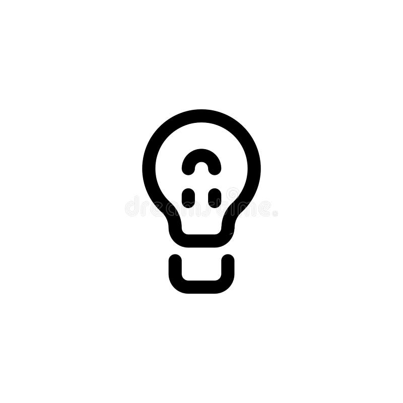 Lamp Ide Light Innovation Outline Icon, Logo, and Illustration Stock ...