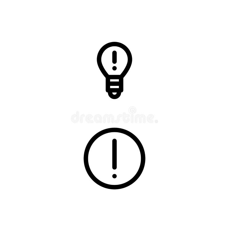 Lamp, Idea, Notification, Warning, Error Icon Stock Vector ...