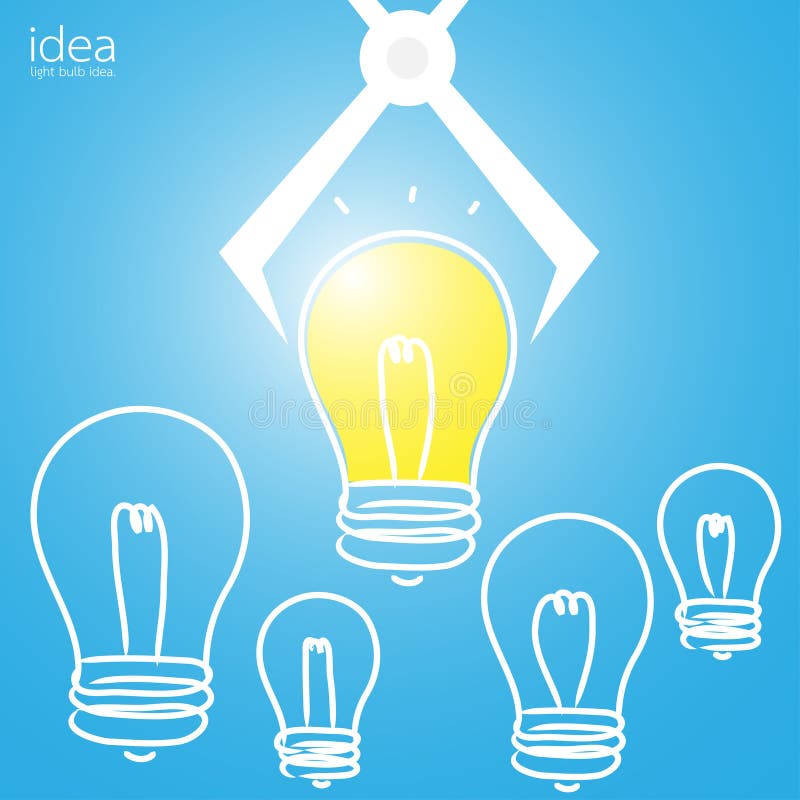 Light Bulb in Box. Good Idea Concept Stock Vector - Illustration of ...