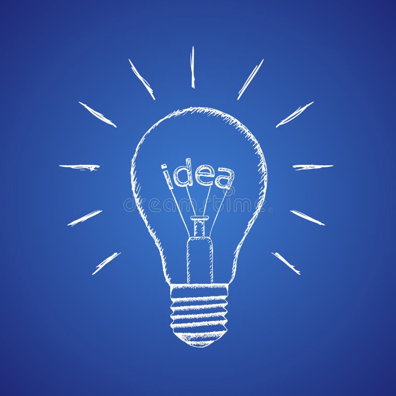 Lamp Idea. Stock Illustration. Stock Vector - Illustration of isolated ...