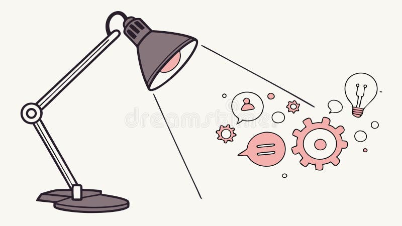 Lamp on Ideas and Gears, Symbolizing Innovation and Problem-solving ...
