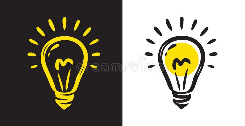 Lamp-idee. tekensymbool vector illustratie. Illustration of flits ...