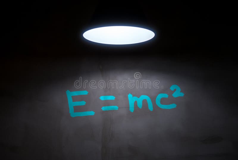 The Lamp Illuminated the Famous Formula Stock Photo - Image of dark ...