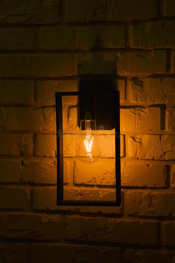 A Lamp in the Interior. a Stylish Light Bulb. Lighting Design ...