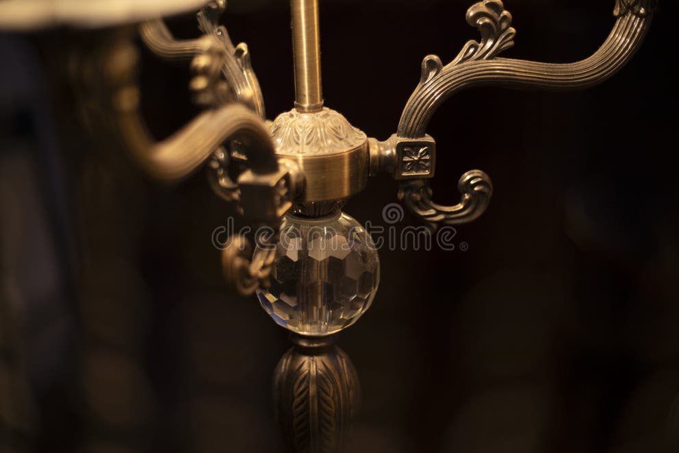Lamp in the Interior. Weak Light in the Room Stock Photo - Image of ...