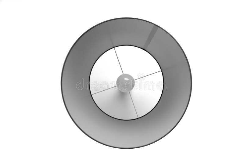 Lamp with Lampshade on White Background Bottom View Stock Image - Image ...