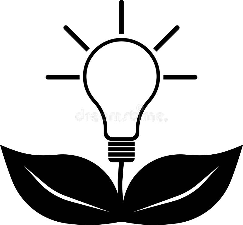 A Lamp on Leaves, an Eco Friendly Lamp. Stock Vector - Illustration of ...