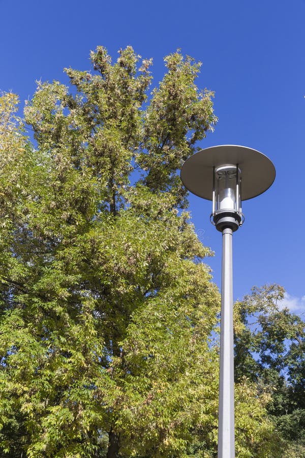 Lamp in the park stock photo. Image of concept, keaves - 232155552