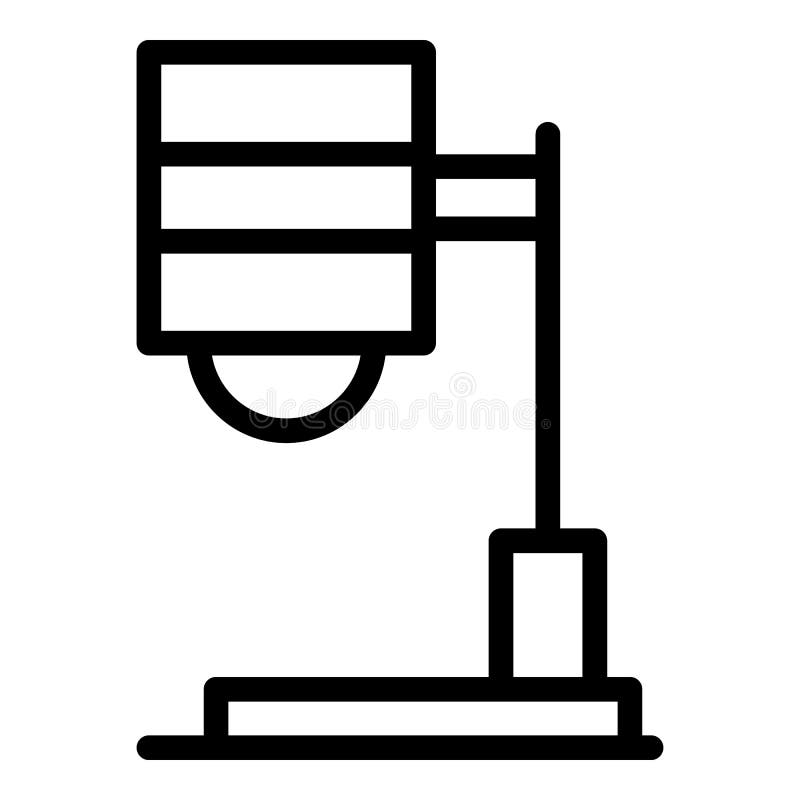 Lamp Light Icon Outline Vector. Table Light Stock Vector - Illustration ...