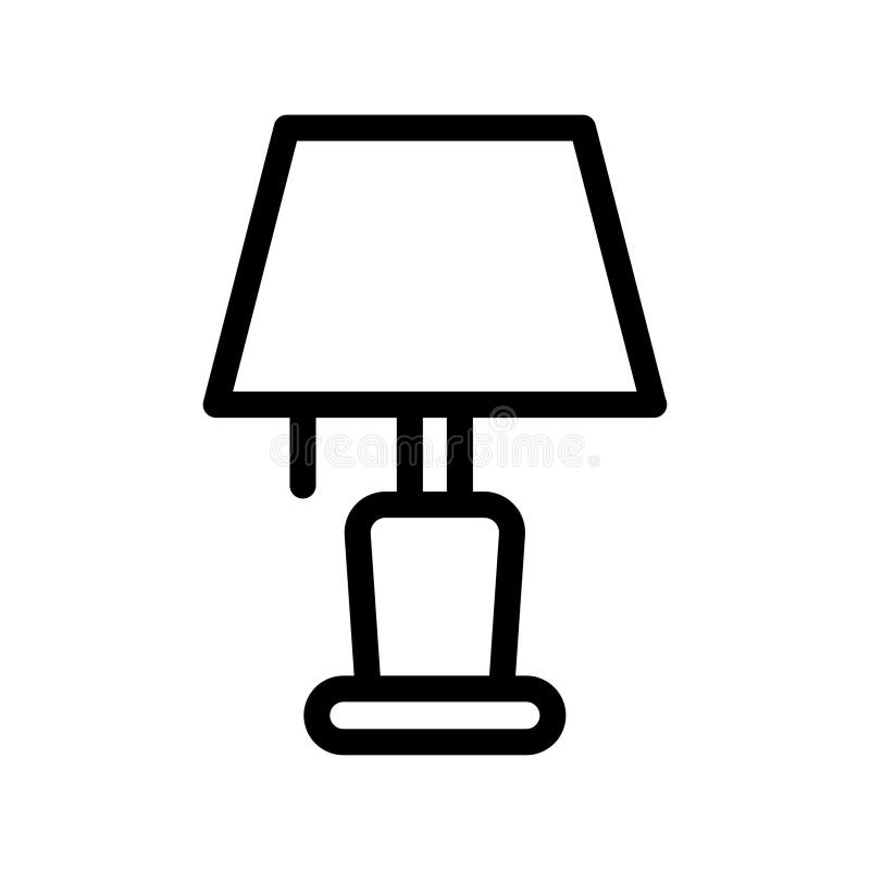 Lamp Light Line Icon Illustration Vector Graphic Stock Vector ...