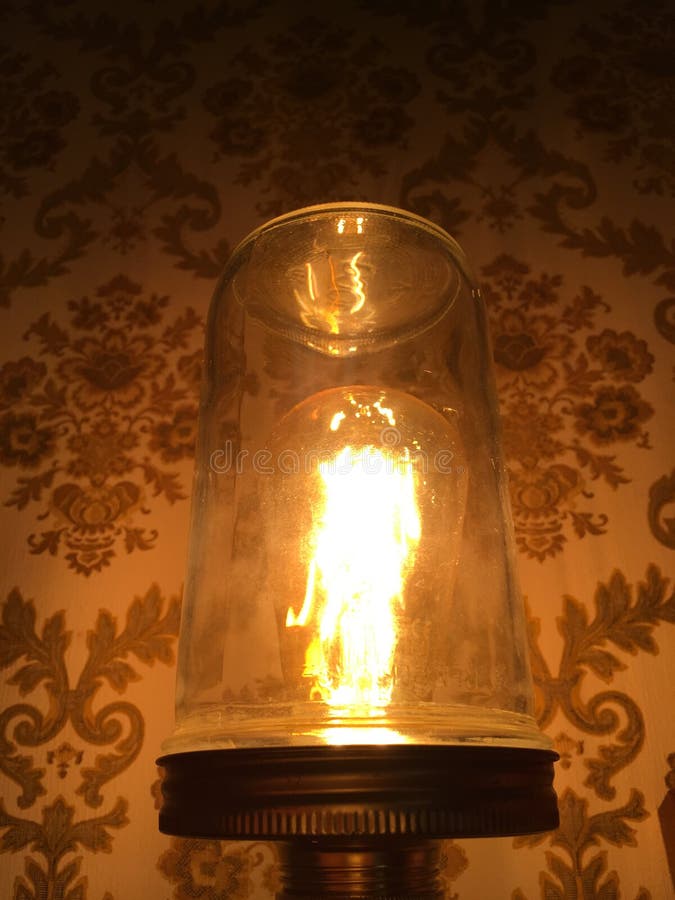 Lamp light yellow stock image. Image of wall, bulb, light - 95927045
