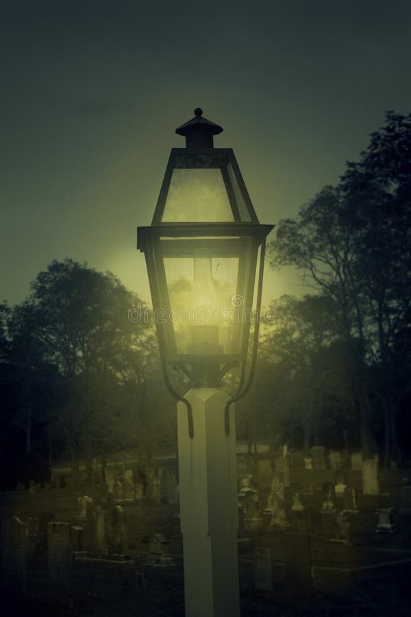 Graveyard lamp with candle stock image. Image of graveyard - 135977087