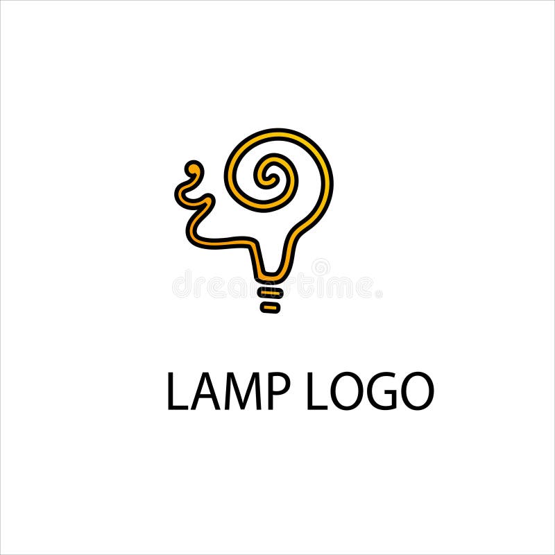 Lamp Logo Concept Design Modern Stock Vector - Illustration of sketch ...