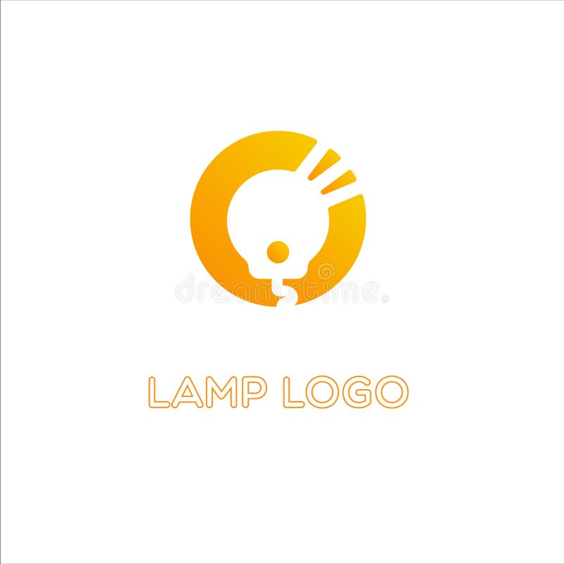 Lamp Logo Concept Design Modern Stock Vector - Illustration of pencil ...
