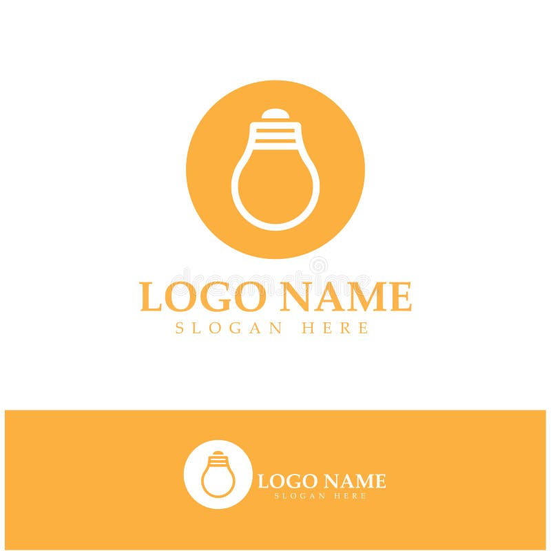 Lamp Logo Design Icon Vector Stock Vector - Illustration of element ...