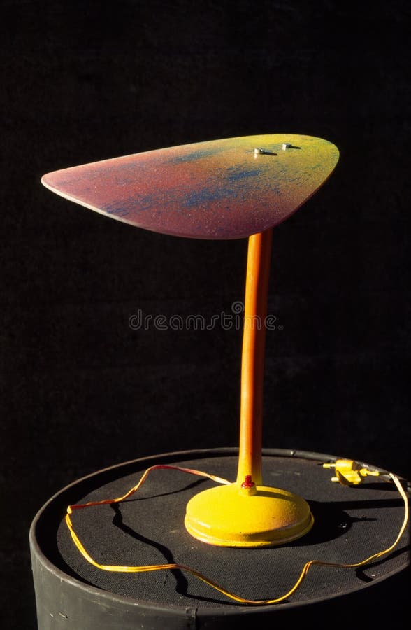 Lamp Made of Recycled Materials Stock Image - Image of structure ...