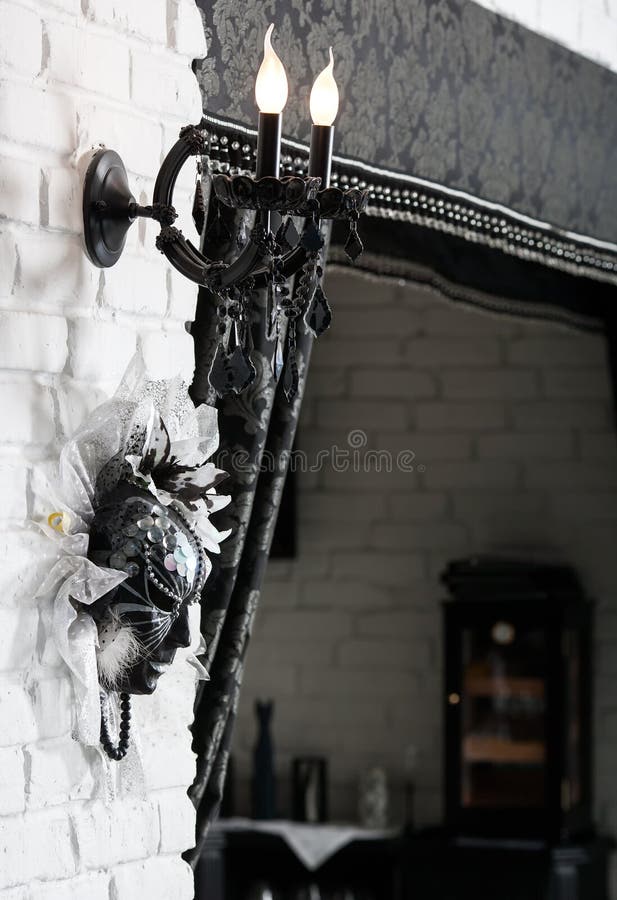 Lamp and a mask stock image. Image of dark, real, modern - 27991411
