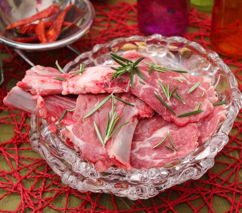 Lamp meat stock image. Image of rosemary, steaks, herbs - 67094911