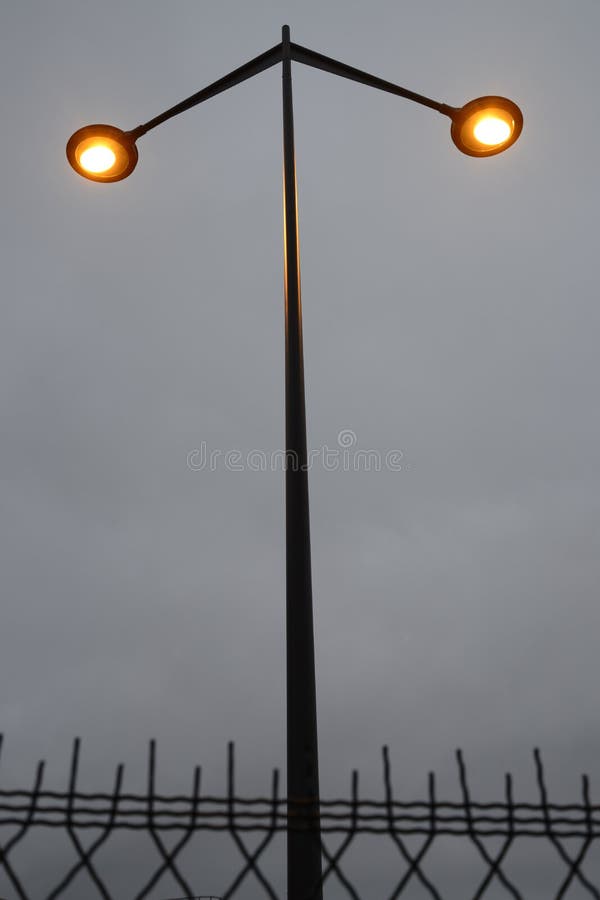 Lamp in the morning stock image. Image of isolating, warm - 28486429