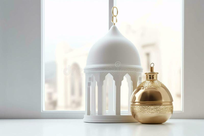 Lamp in the Mosque Chandelier in a Mosque Stock Illustration ...