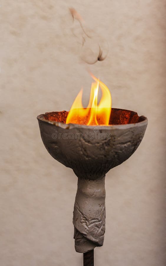 Lamp with an open flame stock photo. Image of ornament - 49418986
