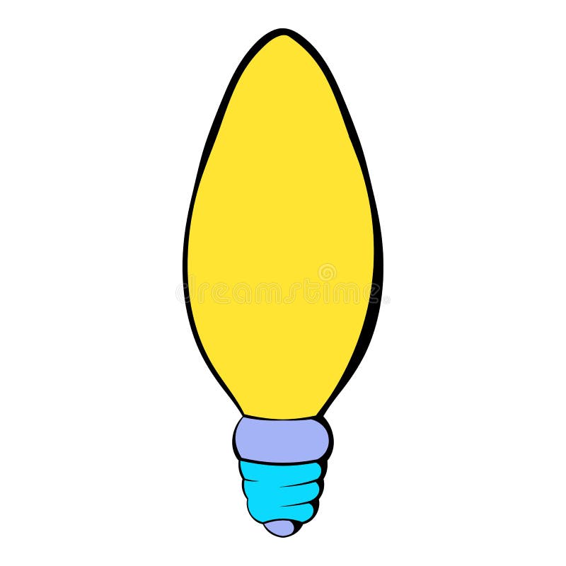 Lamp Oval Shape Icon Cartoon Stock Vector - Illustration of isolated ...