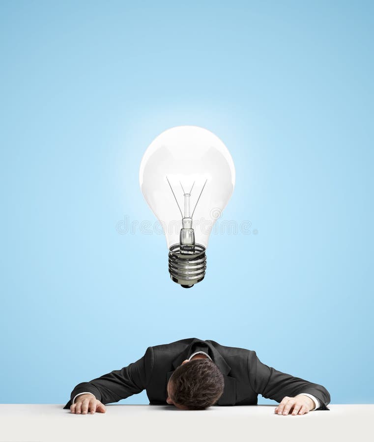 Lamp over head stock photo. Image of person, sleeping - 35607324