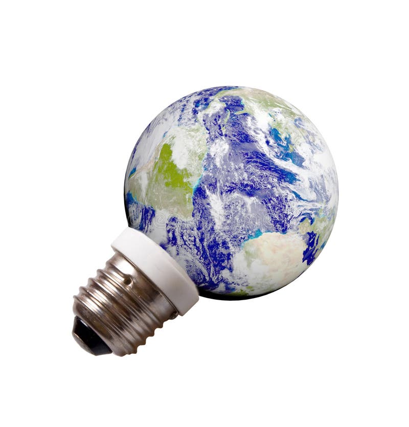 Lightbulb earth stock image. Image of smart, power, earth - 9053907