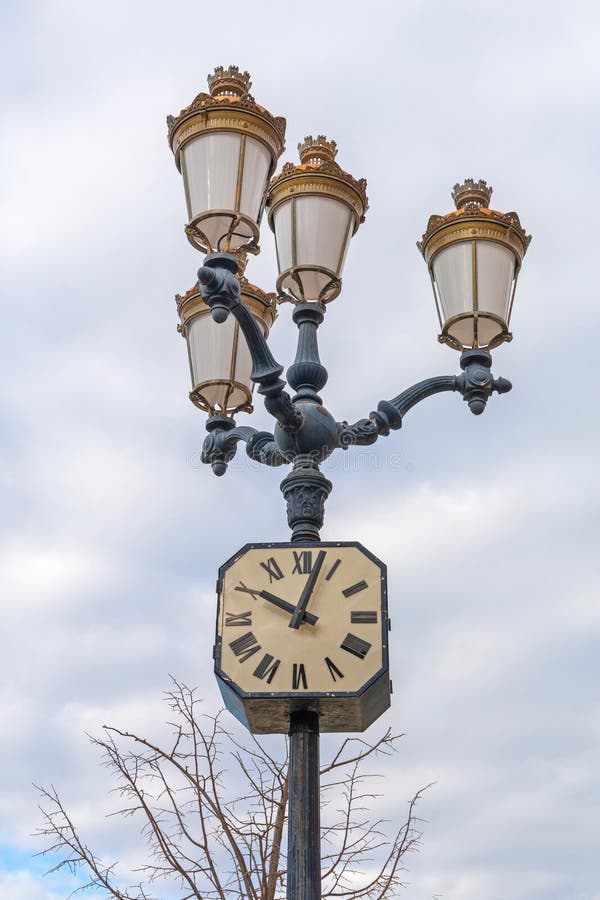 Lamp pole alone stock image. Image of evening, industrial - 12628615