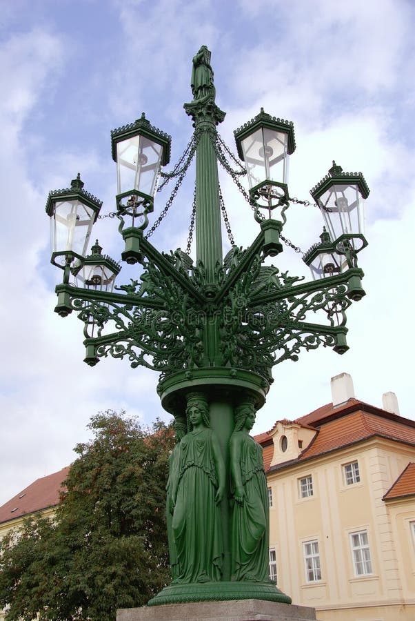 Lamp post stock photo. Image of czech, history, classic - 12183412
