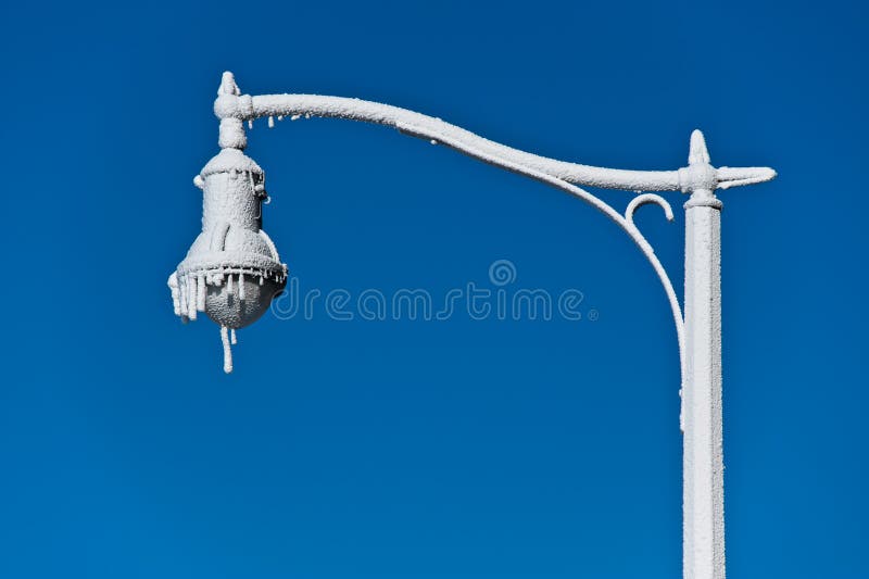 Lamp post stock photo. Image of winter, lamp, frozen - 22711836