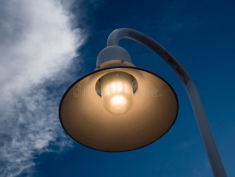 Lamp Post Against a Beautiful Sky at Dusk, Florida, USA Stock Photo ...
