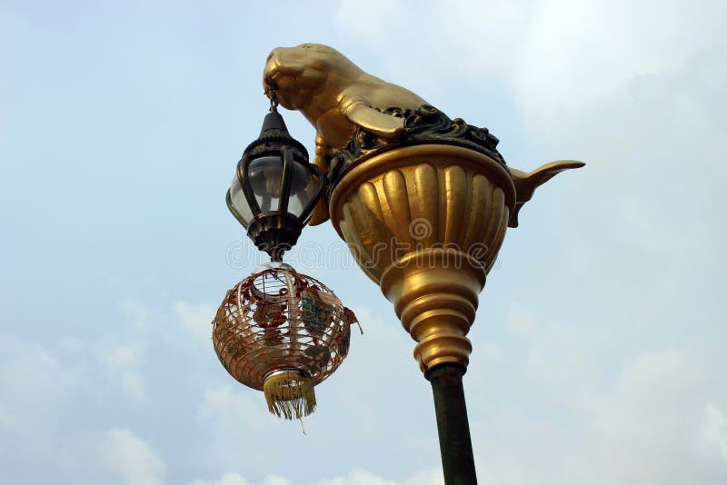 Lamp post stock photo. Image of beautiful, post, chinese - 47345616