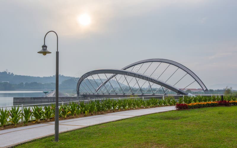 Lamp Post and Bridge stock photo. Image of beautiful - 32780394