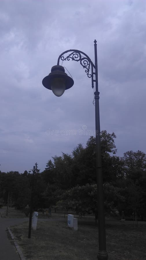 Lamp Post in Classical Style Stock Image - Image of tree, wind: 334449573