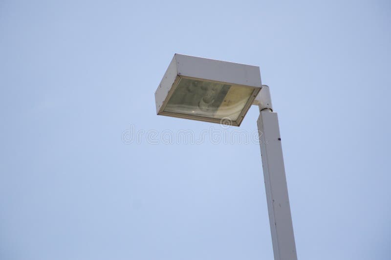 Small Wooden Pedestrian Lamp Post View Along the Wooden Boardwalk Stock ...