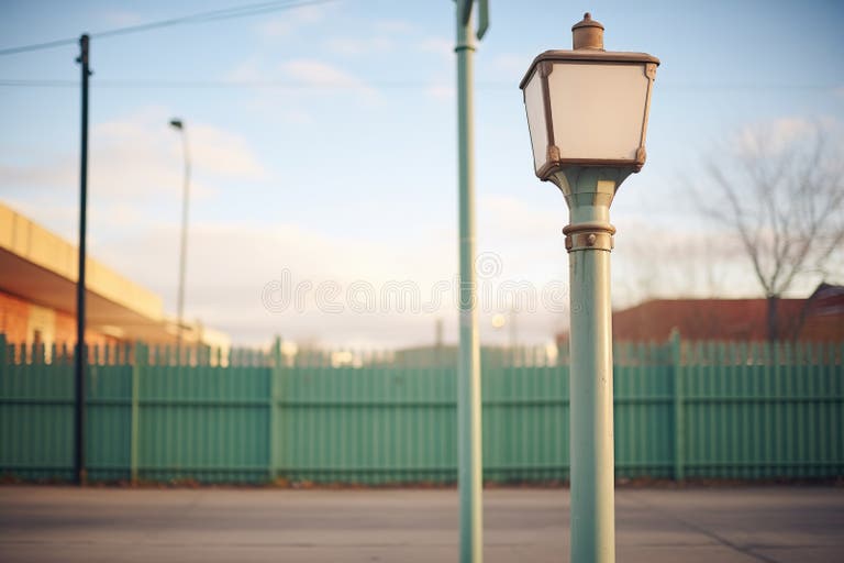 Lamp Post with a Missing Light Bulb Stock Photo - Image of generated ...