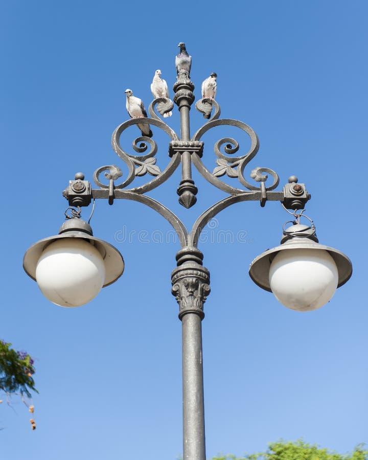 Lamp Post with Ornate Decoration in Seville, Spain Stock Photo - Image ...